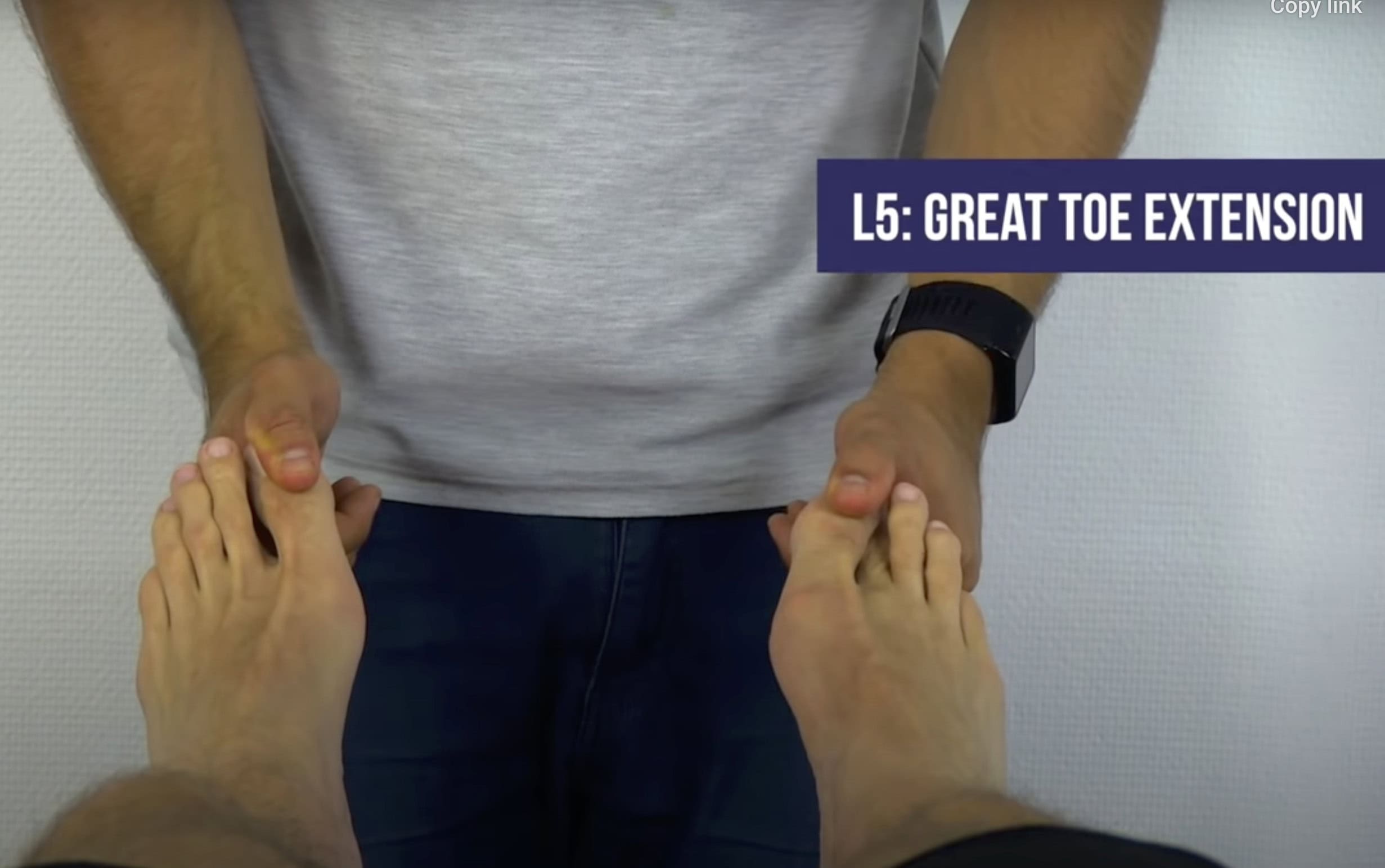 L5: Great Toe Extension/Extensor Hallucis Longus - Physiotutors